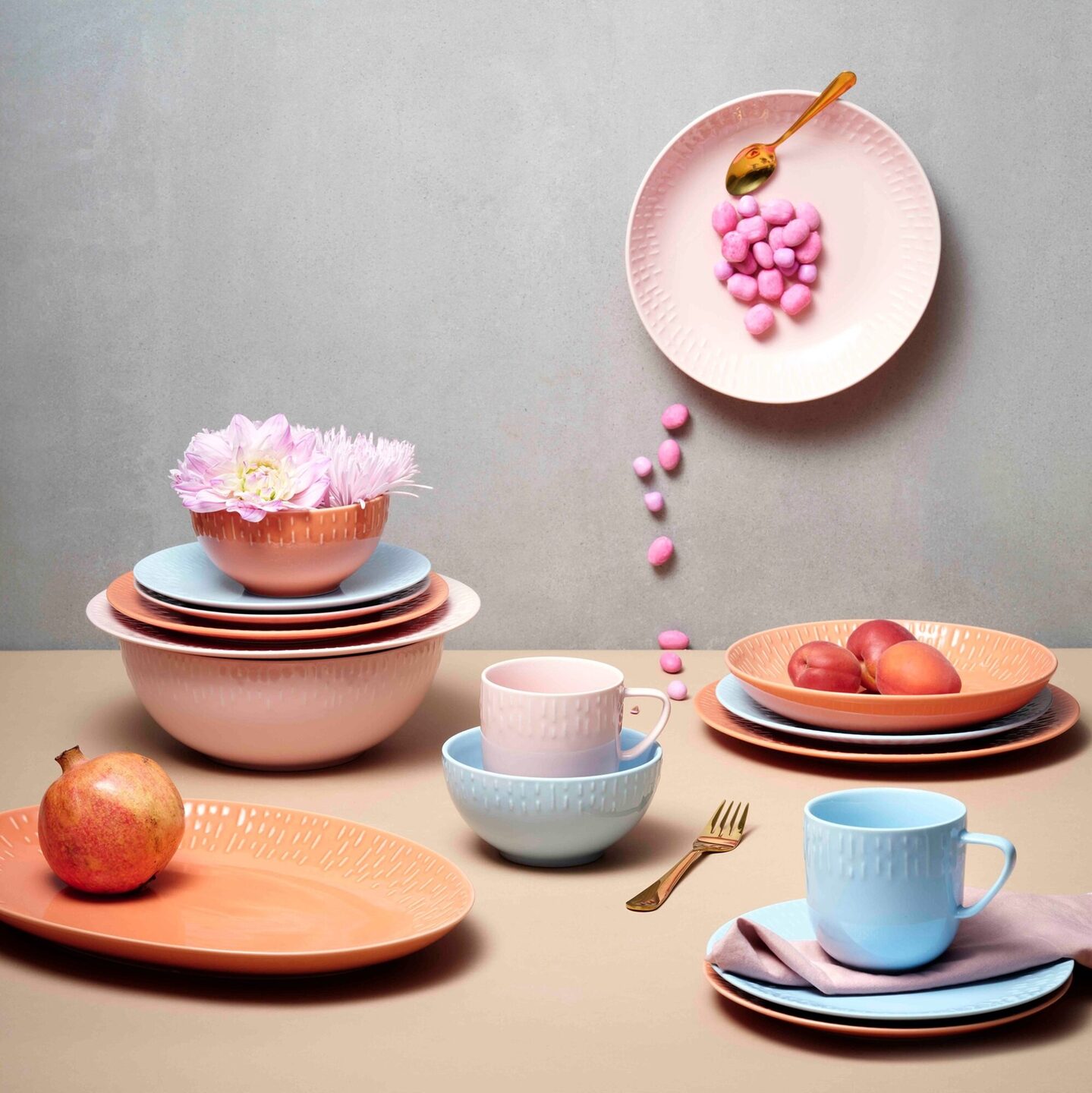 AIDA Confetti Candyfloss Mok met oor 35 cl, set 4-stuks (online) kopen ...